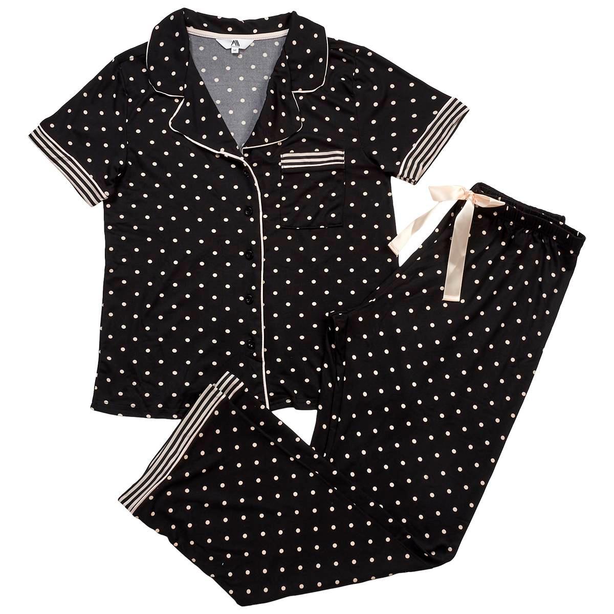 Click here for Womens Aerosoles Short Sleeve Polka Dot Notch Coll... prices