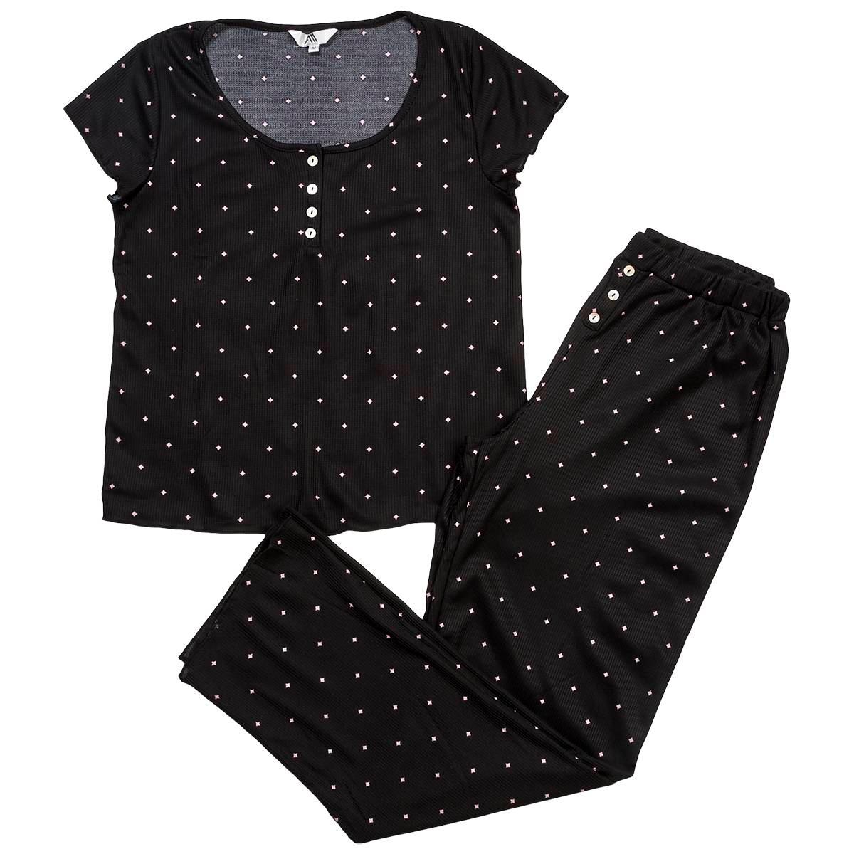 Click here for Womens Aerosoles Short Sleeve Diamond Pajama Set prices