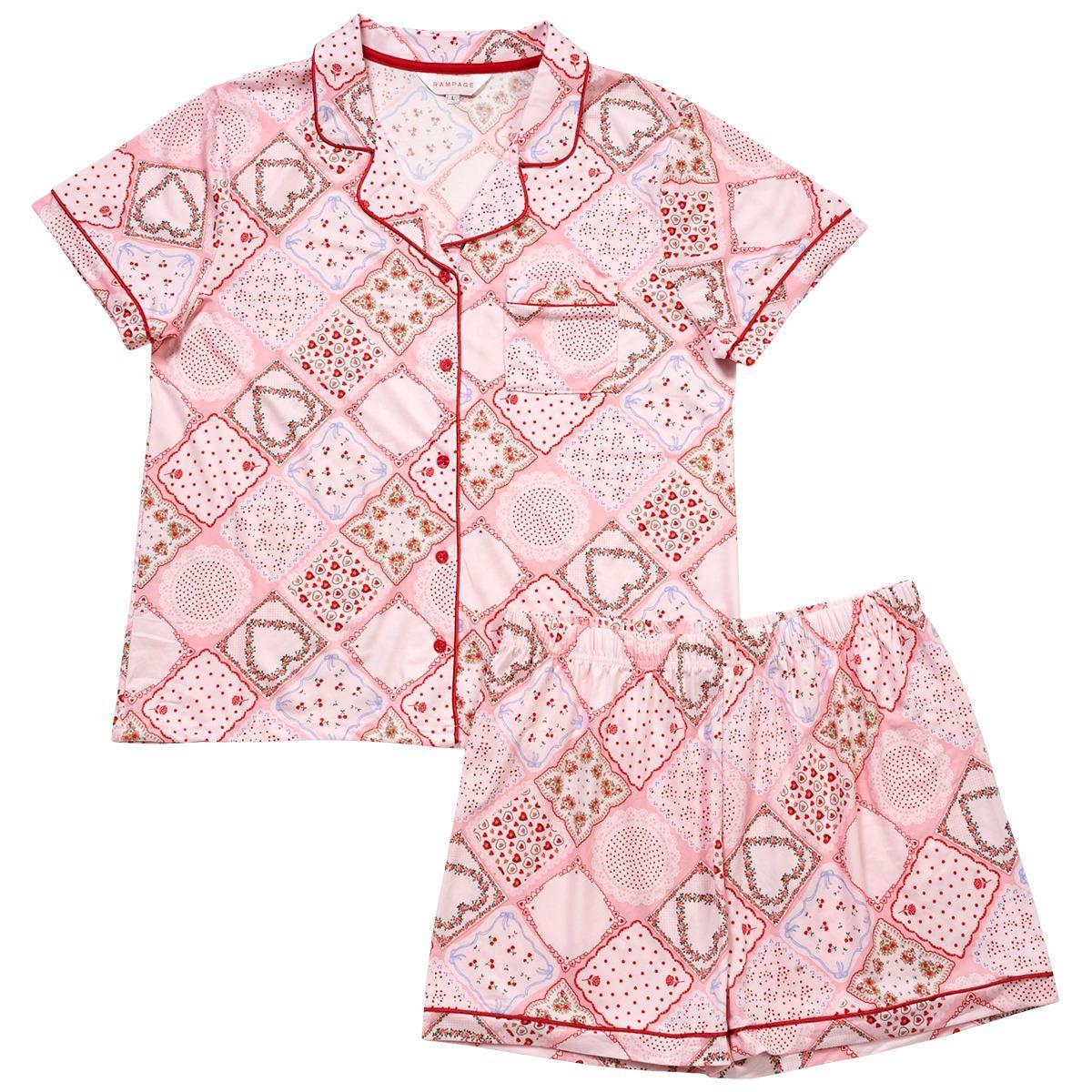Click here for Juniors Rampage Short Sleeve Patchwork Shorty Paja... prices