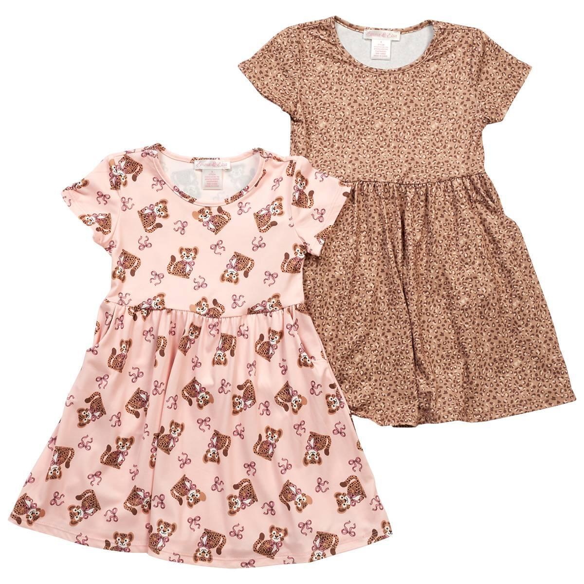 Click here for Girls (4-6x) Emma & Elsa 2pk. Cheetah/Leopard Dres... prices