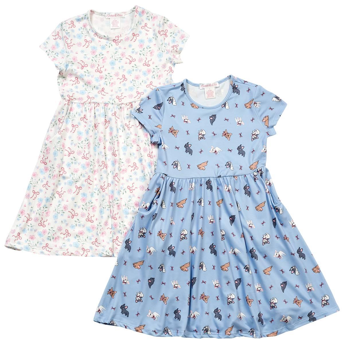 Click here for Girls (7-12) Emma & Elsa 2pk. Frenchie/Floral Dres... prices