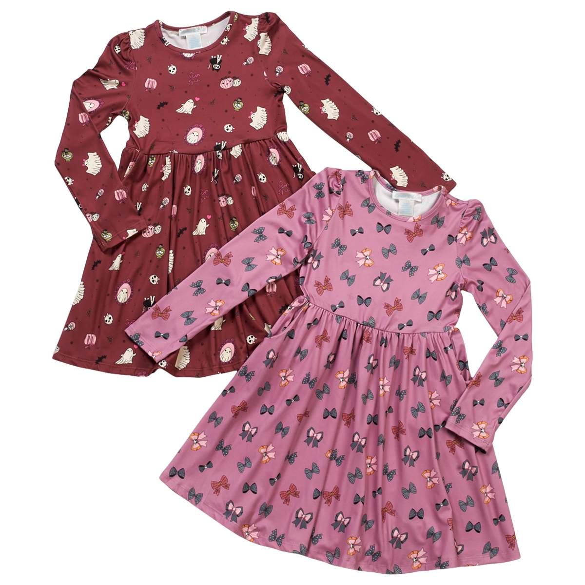 Click here for Girls (7-12) Emma & Elsa 2pk. Long Sleeve Ghost &... prices