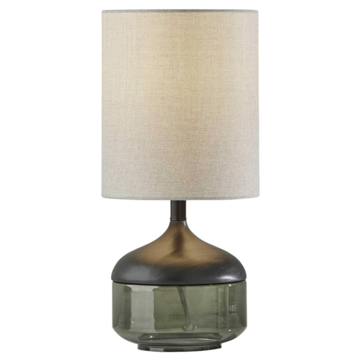 Click here for HomeRoots 16in. Dark Green Wood and Smoked Glass T... prices