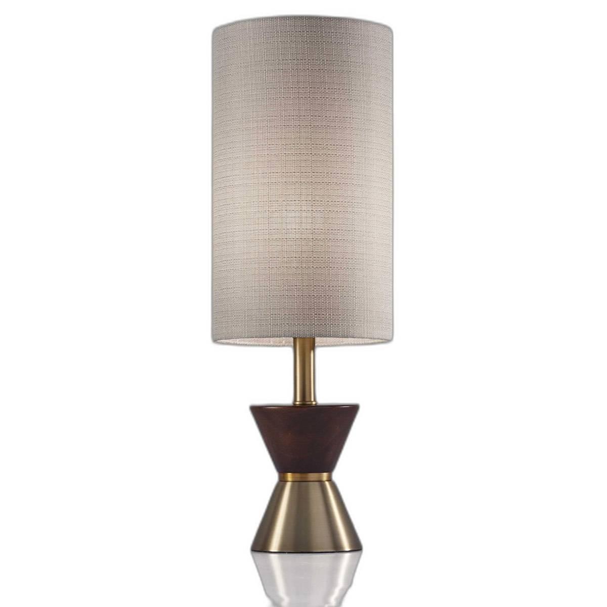 Click here for HomeRoots 23in. Brass Metal and Wood Table Lamp prices