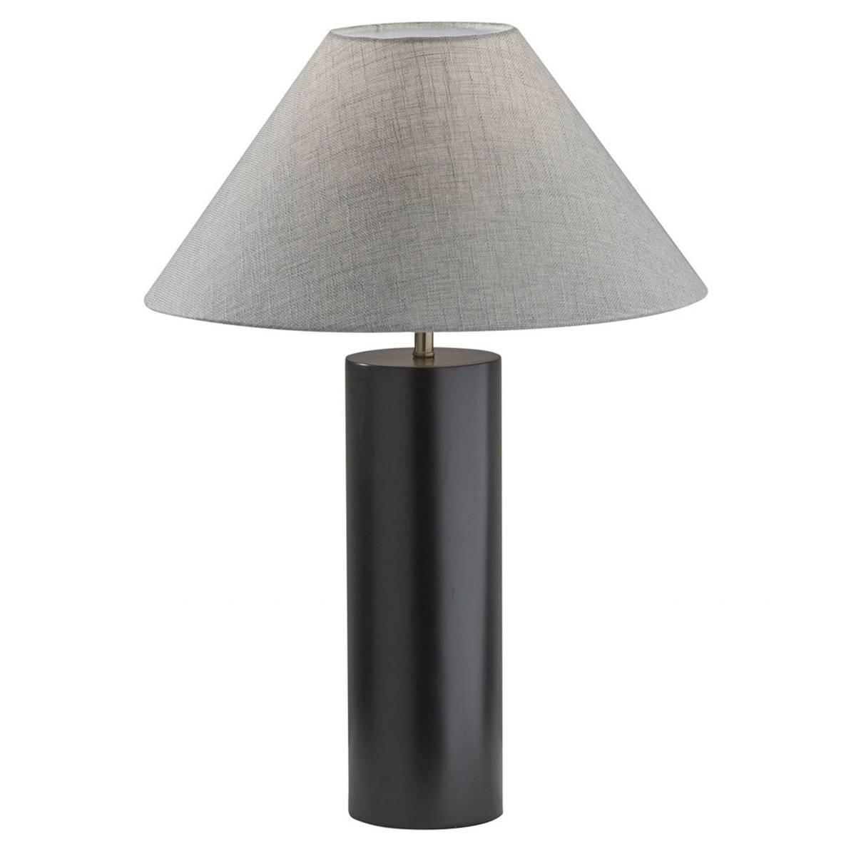 Click here for HomeRoots 25in. Canopy Black Wood Block Table Lamp prices