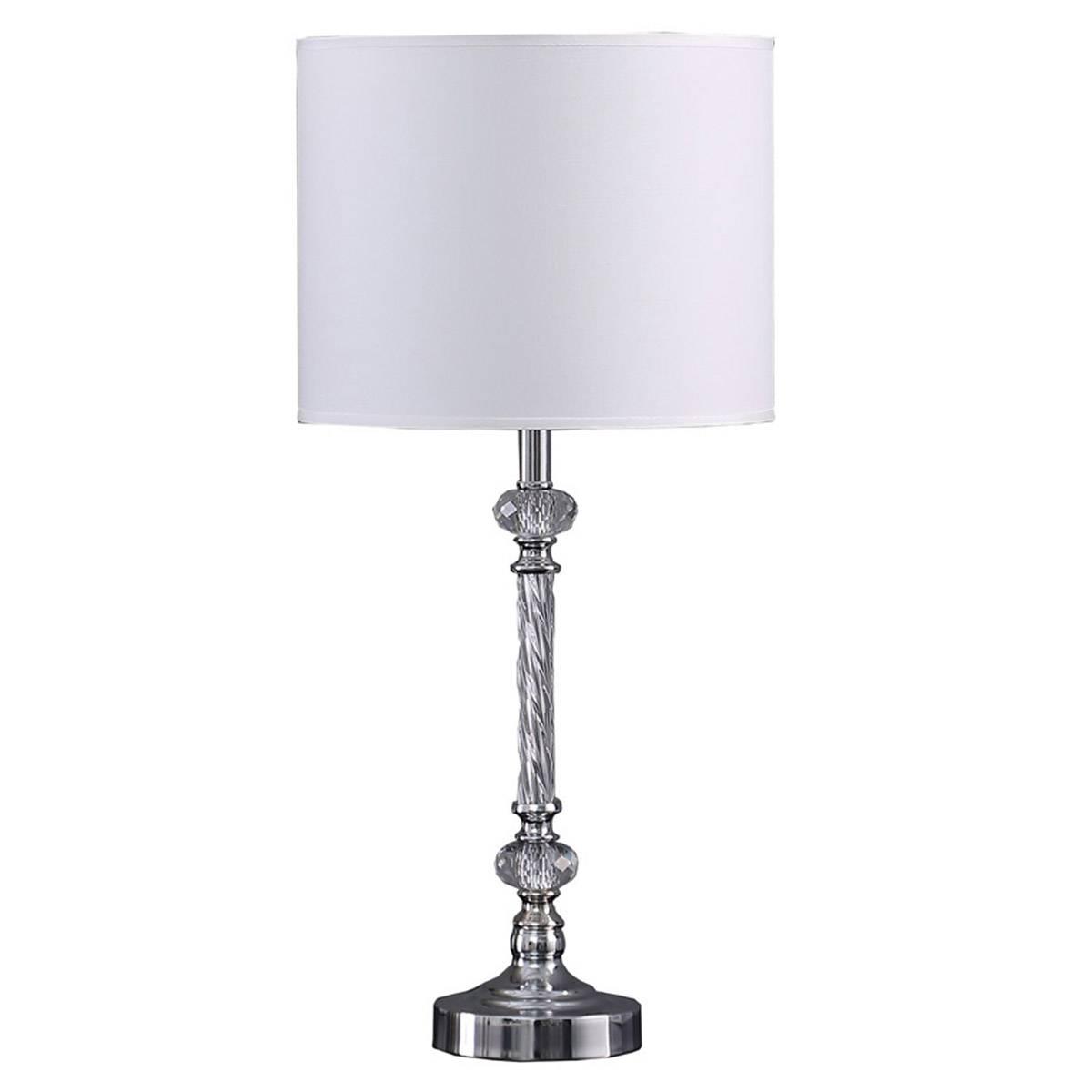 Click here for HomeRoots 19in. Silver Metal and Faux Crystal Tabl... prices