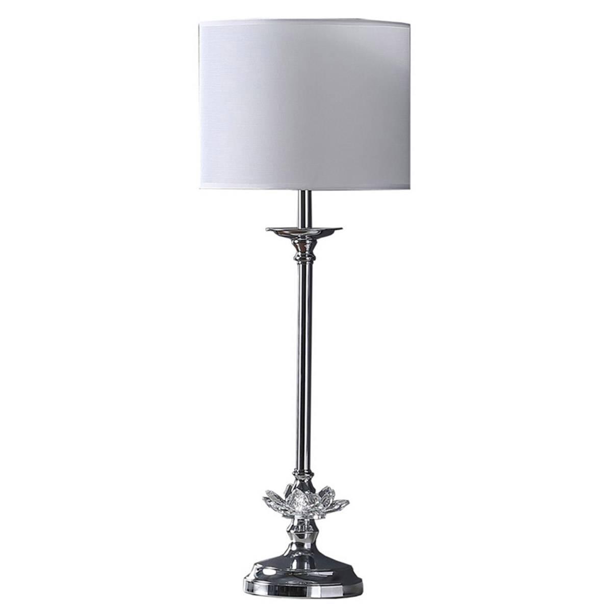 Click here for HomeRoots 26in. Silver Metal and Faux Crystal Tabl... prices