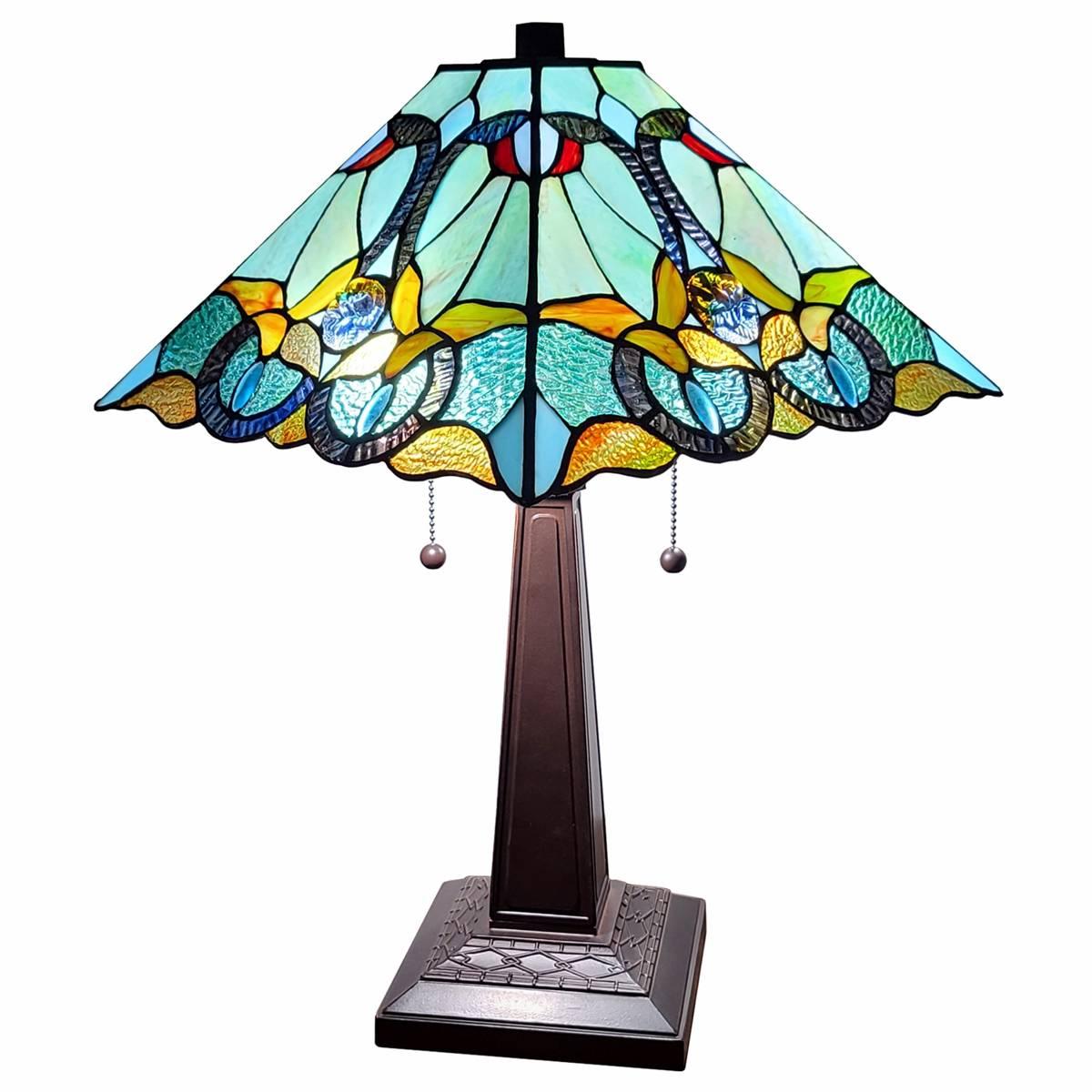 Click here for HomeRoots 23in. Mosaic Glass Two Light Table Lamp prices