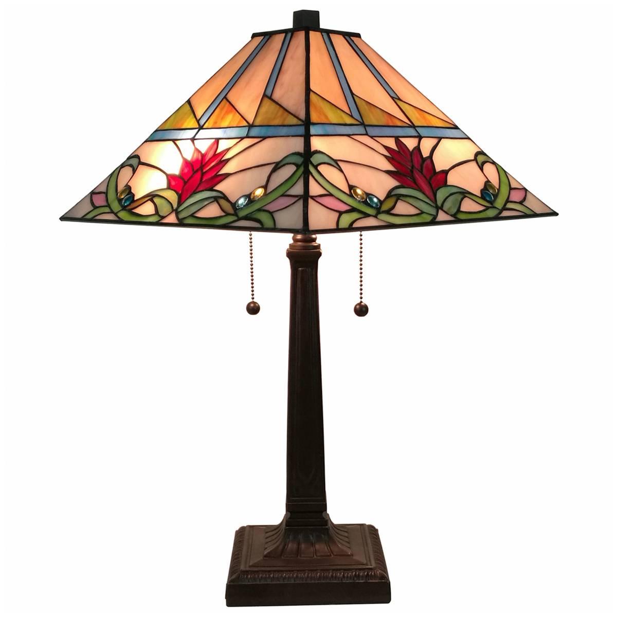 Click here for HomeRoots 22in. Floral Stained Glass Candlestick T... prices
