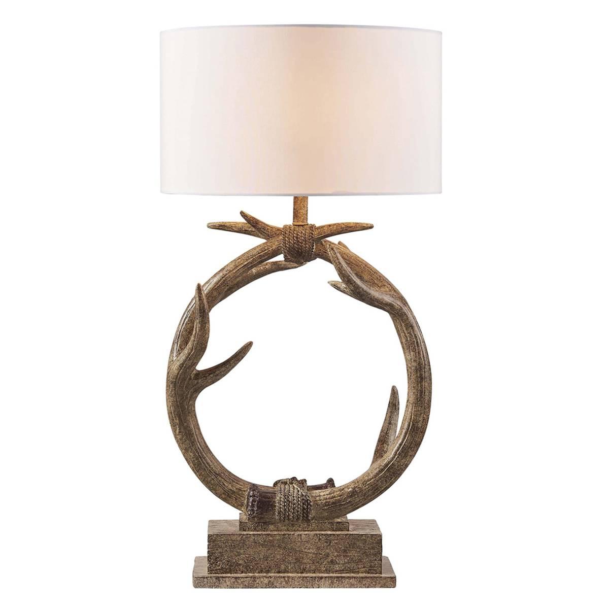 Click here for HomeRoots 27in. Brown Rustic Faux Antlers Table La... prices