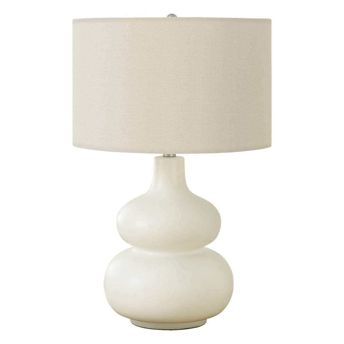 Click here for HomeRoots 25in. Cream Ceramic Gourd Table Lamp prices