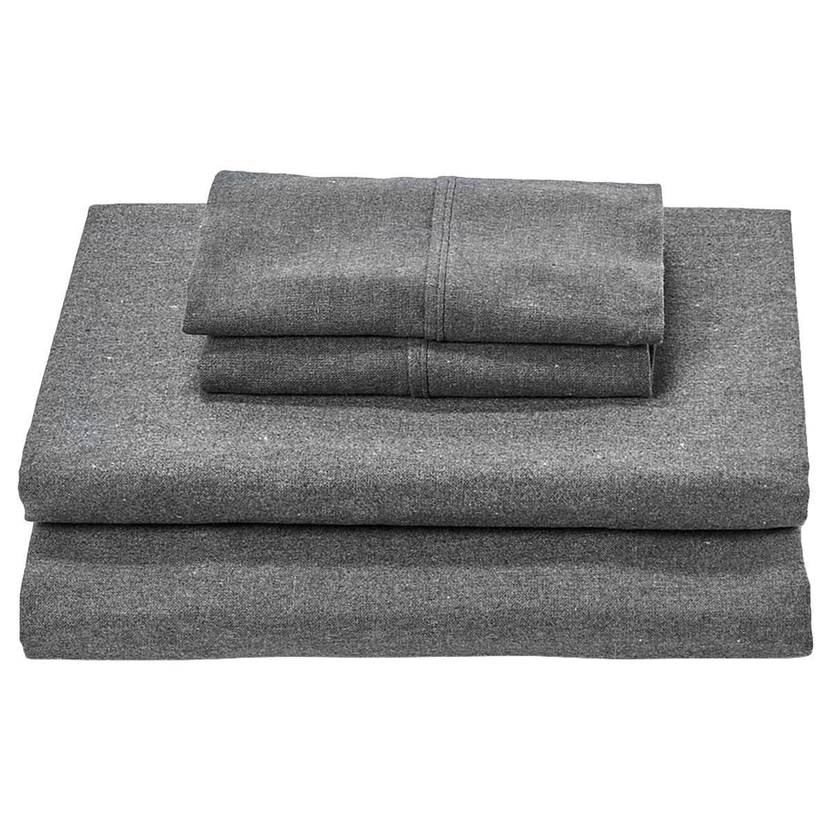 Click here for Cozy Cottage Flannel Sheet Set - Grey prices