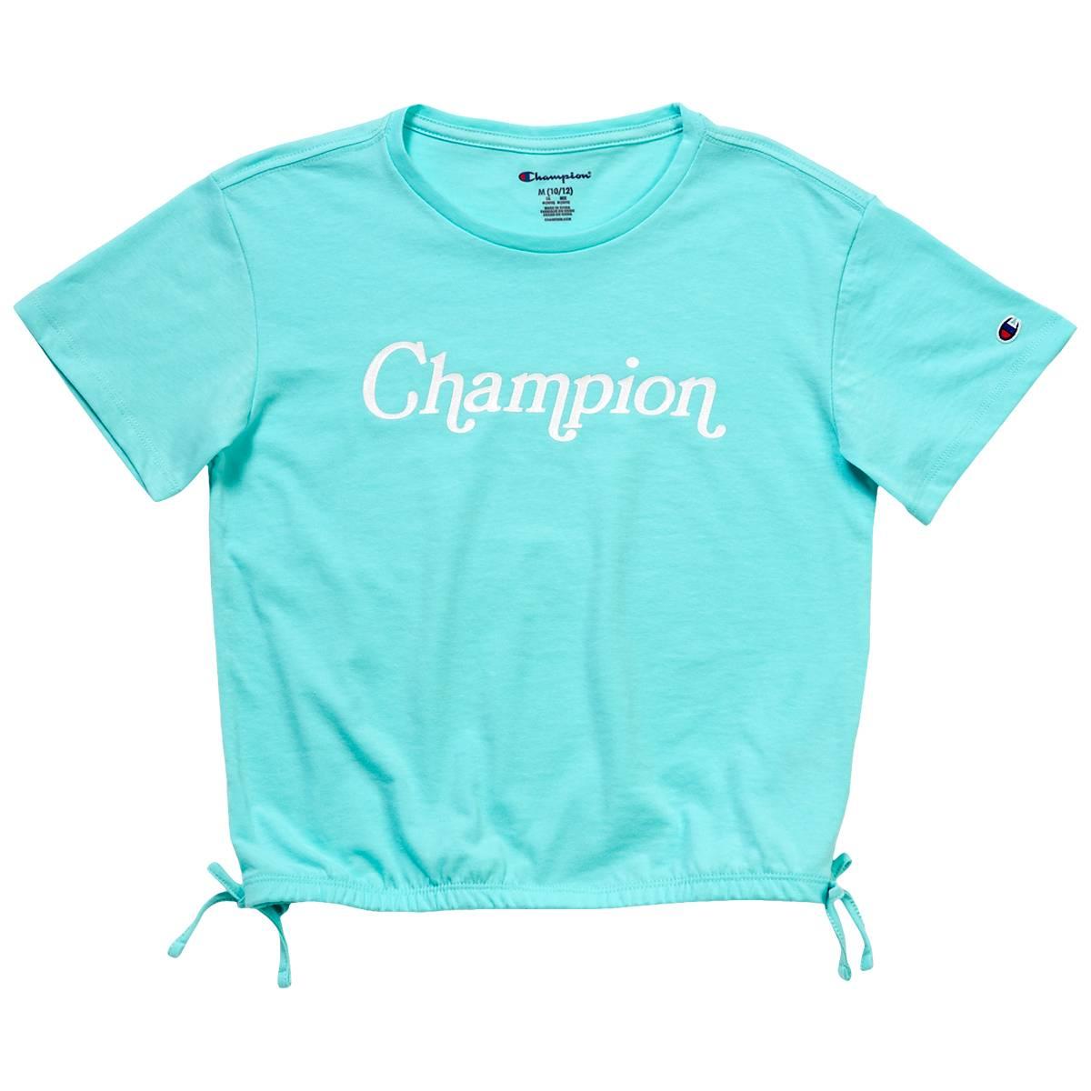 Click here for Girls (7-16) Champion(R) Short Sleeve Glitter Logo... prices