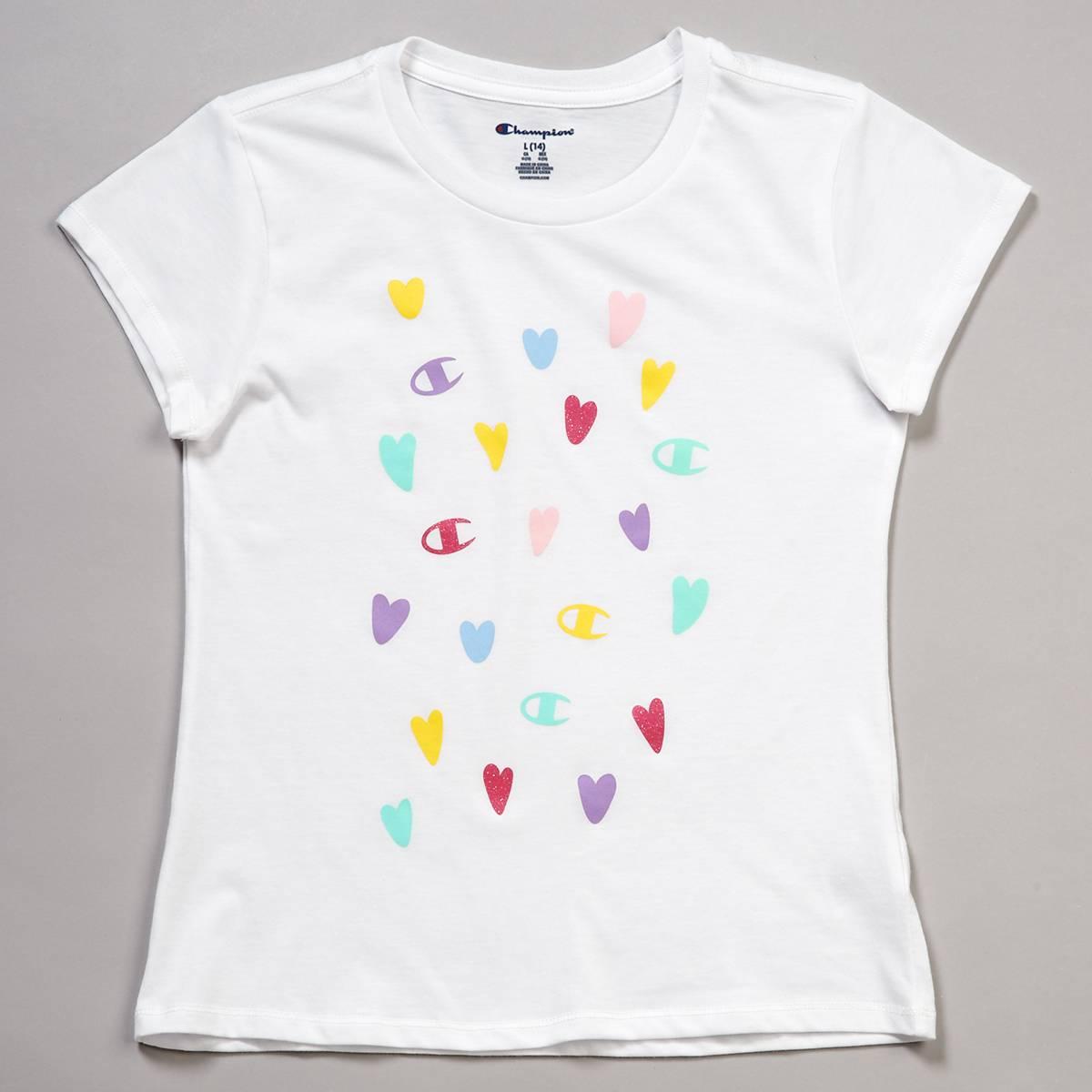 Click here for Girls (7-16) Champion(R) Short Sleeve Heart Graphi... prices