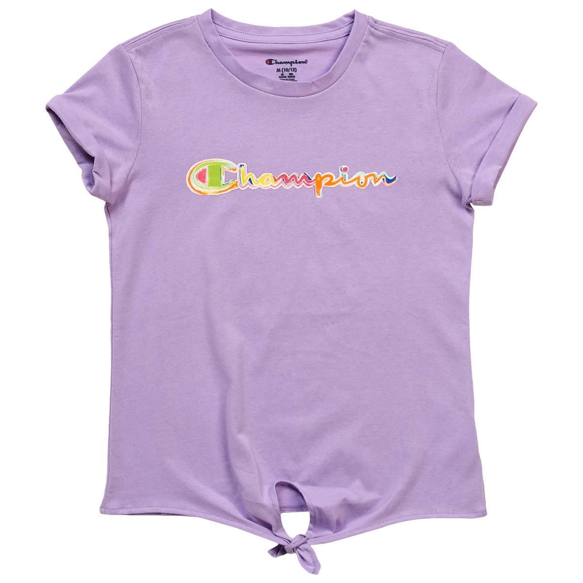Click here for Girls (7-16) Champion(R) Tie Front Ombre Logo Tee prices