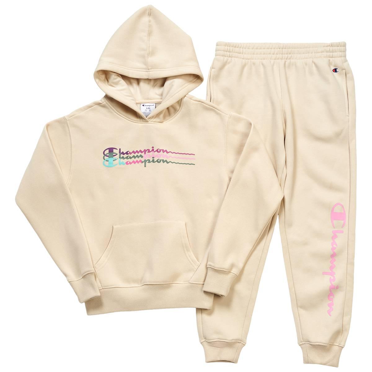 Click here for Girls (7-16) Champion(R) Tri-Logo Solid Hoodie & J... prices