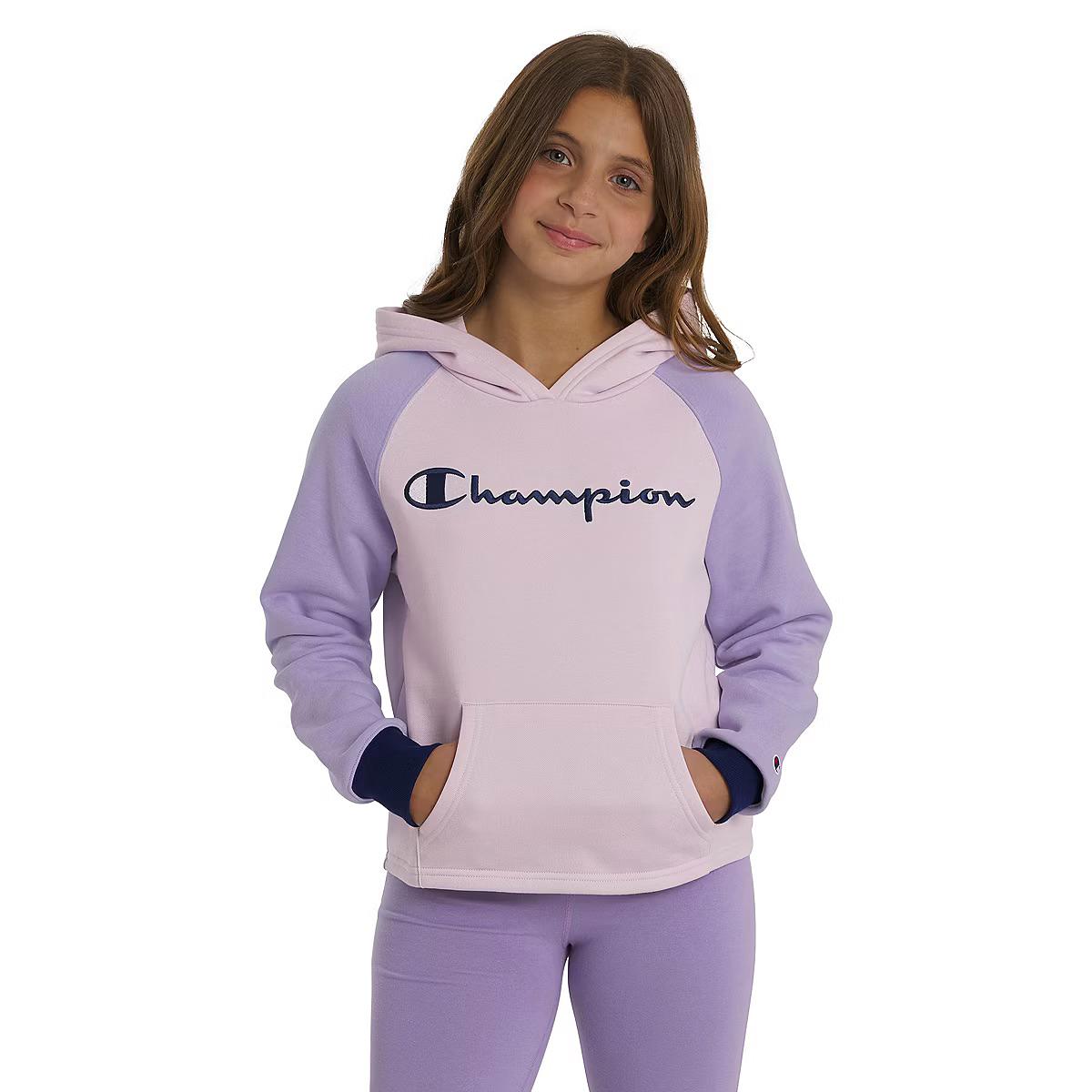 Click here for Girls (7-16) Champion(R) Color Block Hoodie - Lave... prices