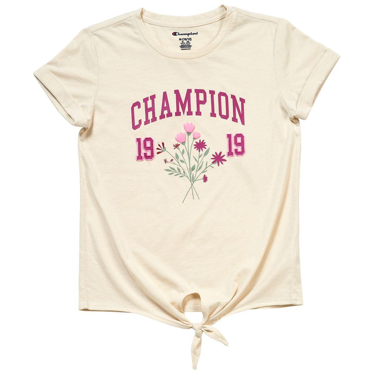 Click here for Girls (7-16) Champion(R) Short Sleeve Tie Front Fl... prices