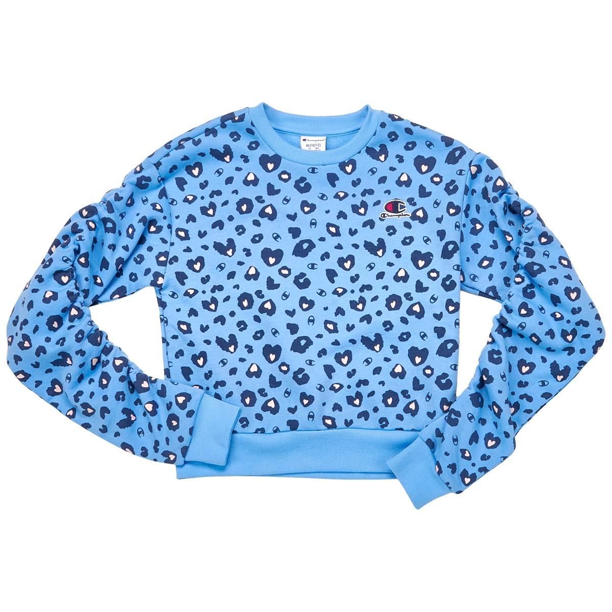 Champion Girls 4-16 Printed Ruched Crewneck Sweatshirt - Cream