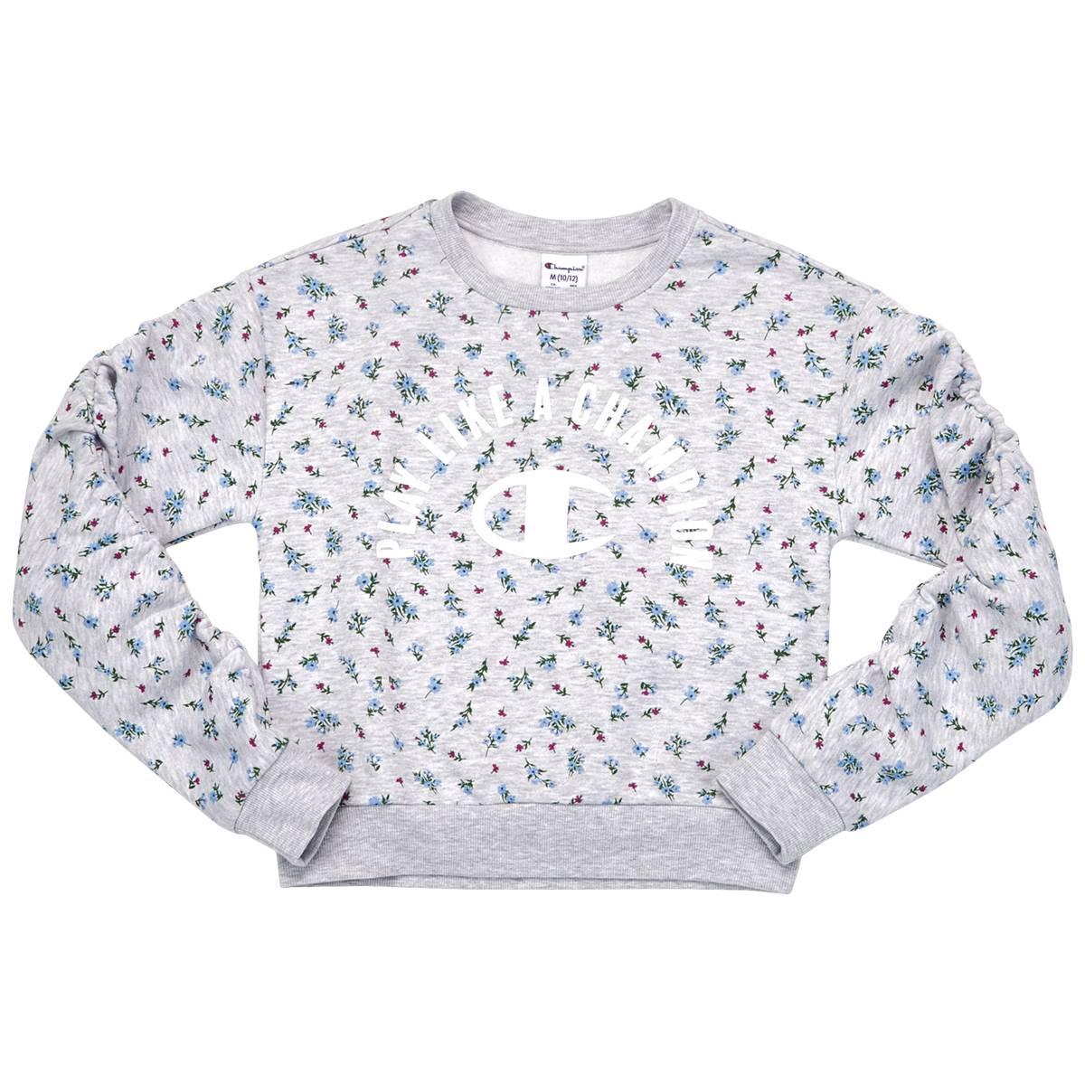 Click here for Girls (7-16) Champion(R) Fleece Lined Floral Crew... prices
