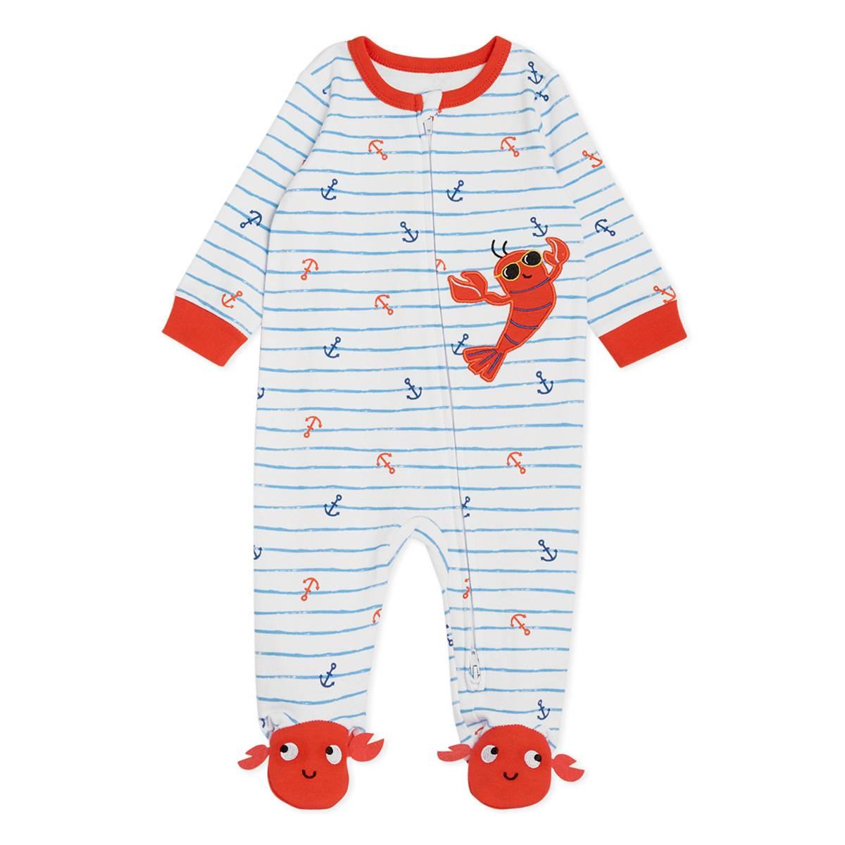 Baby Boy (NB-9M) Koala Baby Lobster & Anchor Stripe Sleep & Play