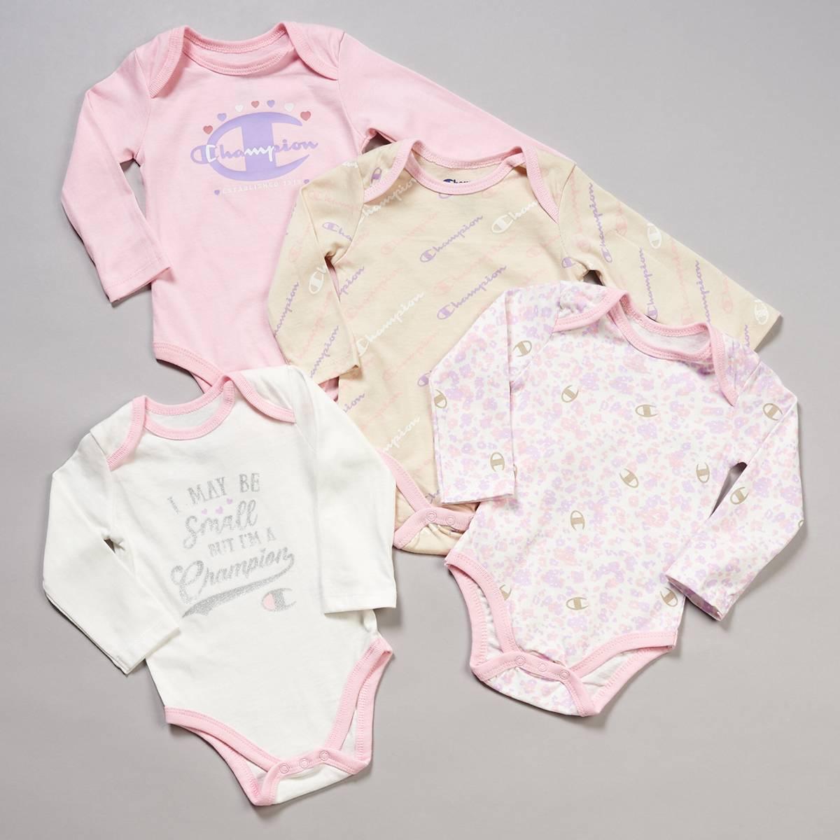 Click here for Baby Girl (3-9m) Champion(R) 4pk. Long Sleeve Leop... prices