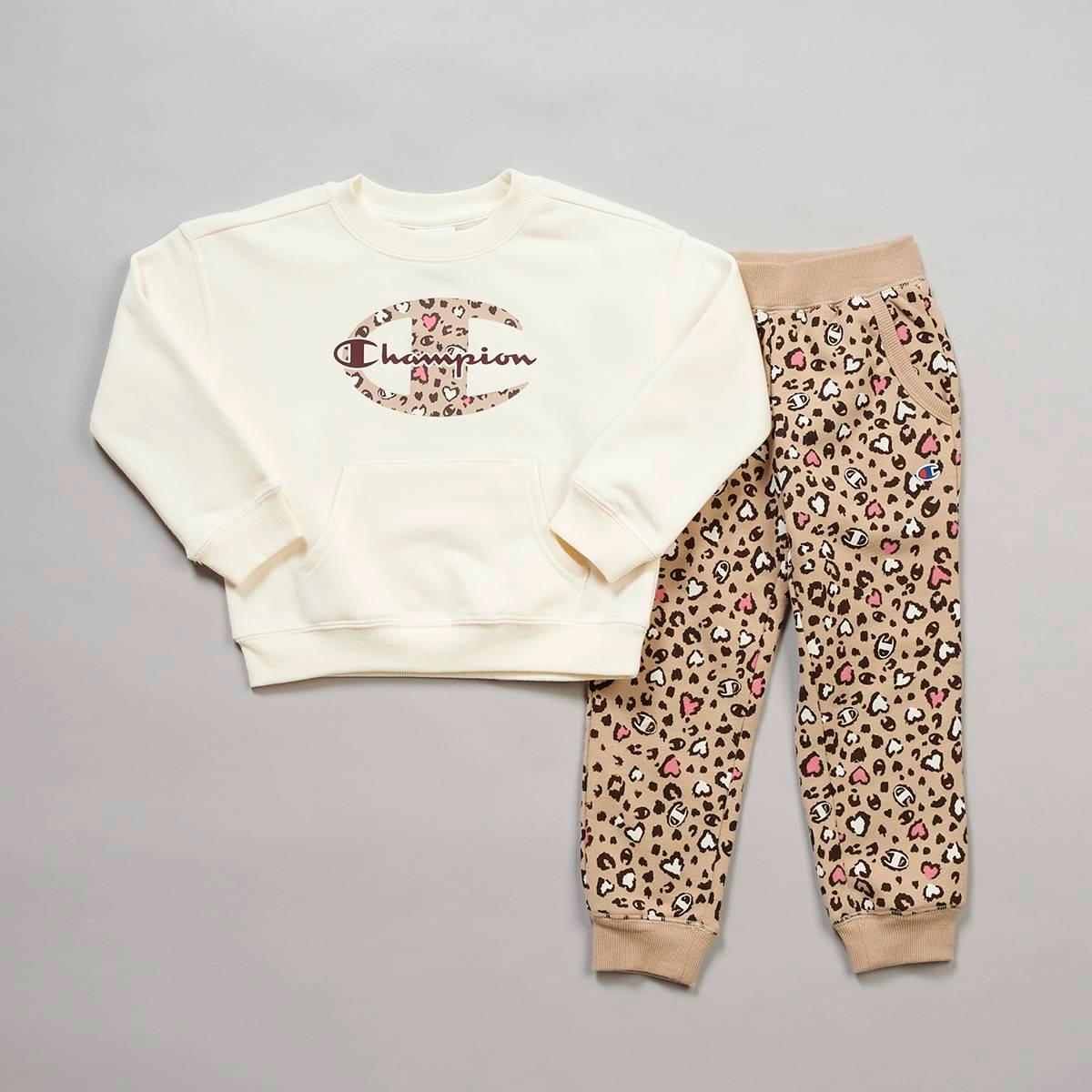 Click here for Toddler Girl Champion(R) Leopard Heart Sweatshirt... prices