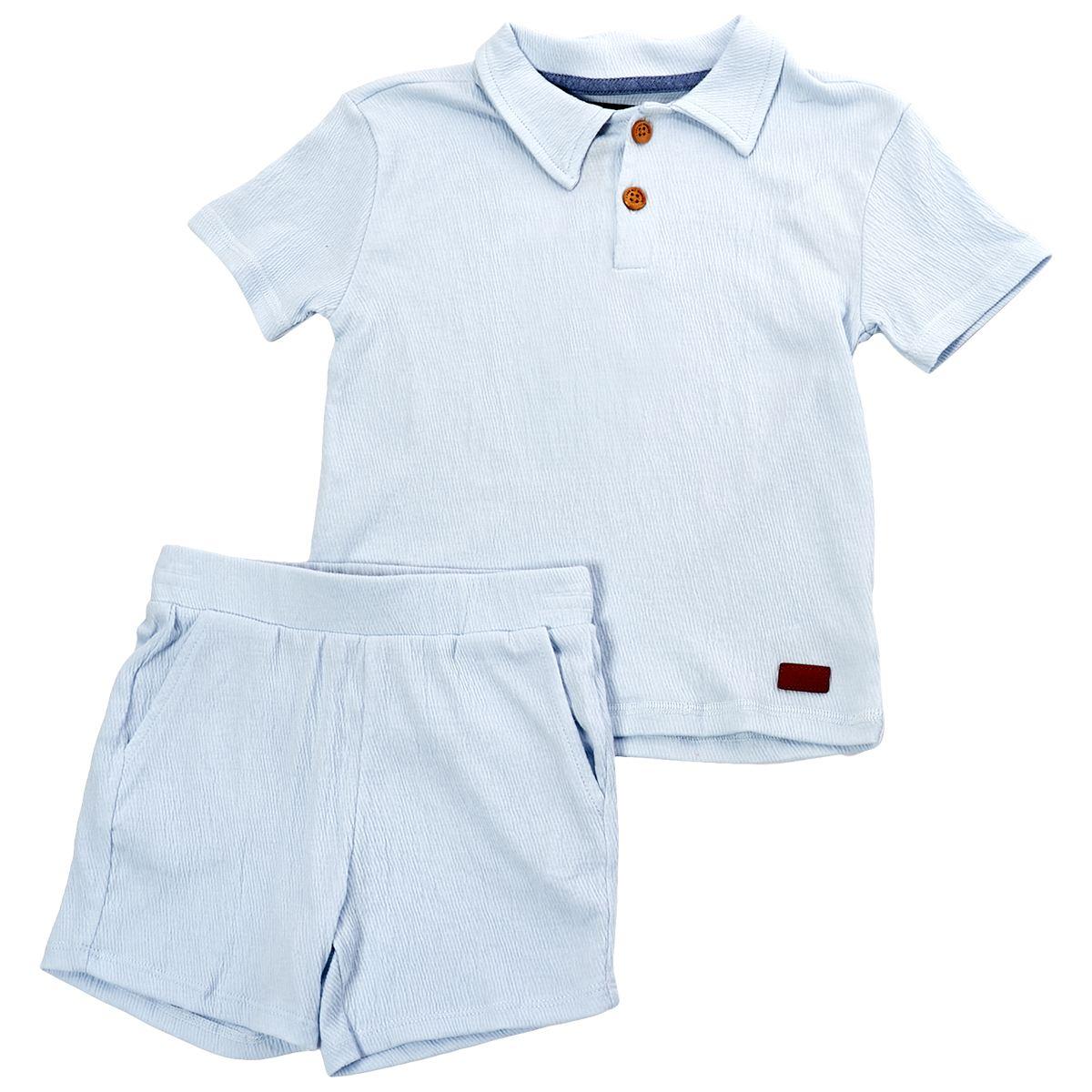 Click here for Toddler Boy 7 For All Mankind(R) Polo & Shorts Set prices