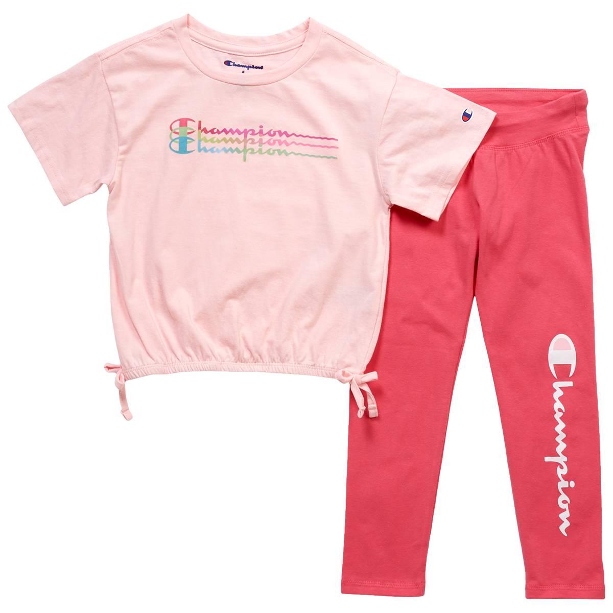 Click here for Girls (4-6x) Champion(R) Solid Cinch Waist Top & L... prices