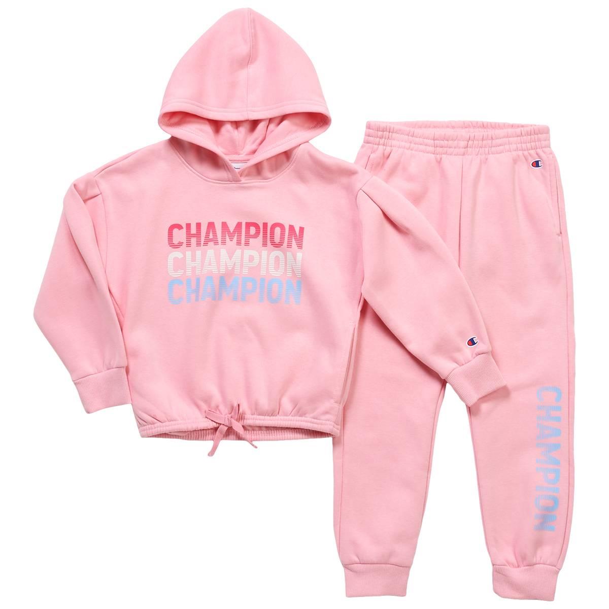 Click here for Girls (4-6x) Champion(R) Triple Text Hoodie & Jogg... prices