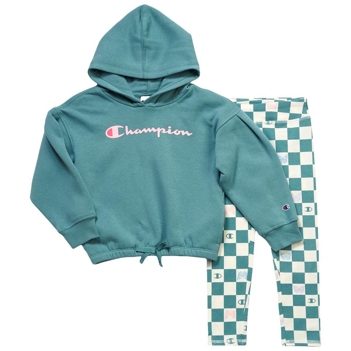 Click here for Girls (4-6x) Champion(R) Hoodie & Checkered Leggin... prices
