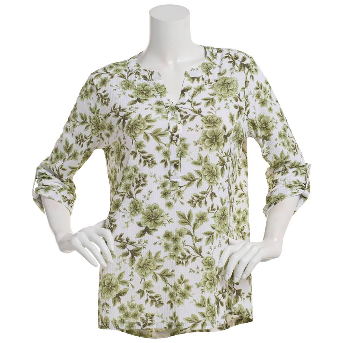 Click here for Petite Emily Daniels 3/4 Sleeve Botanical Toile Wa... prices