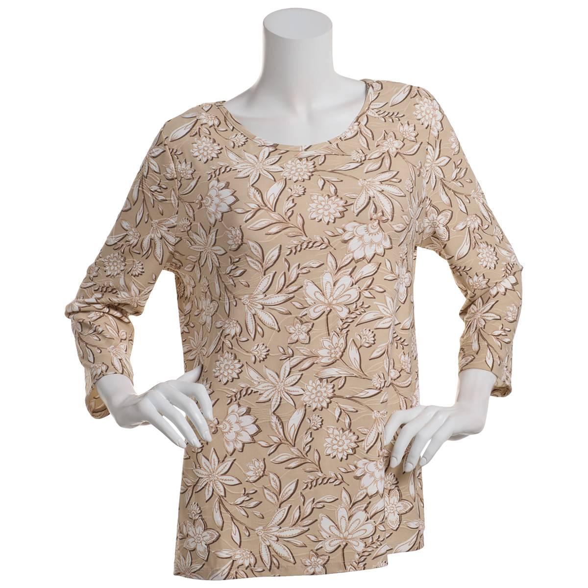 Click here for Petite Emily Daniels 3/4 Sleeve Outline Floral Blo... prices