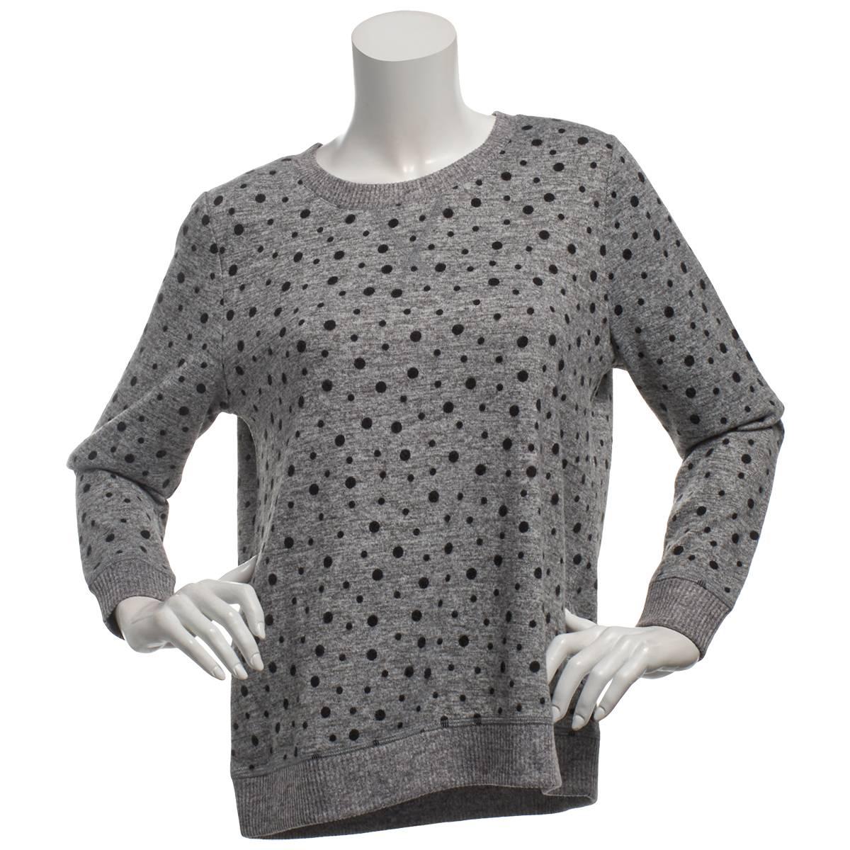 Click here for Womens Emily Daniels Polka Dot Hacci Crew Neck Swe... prices