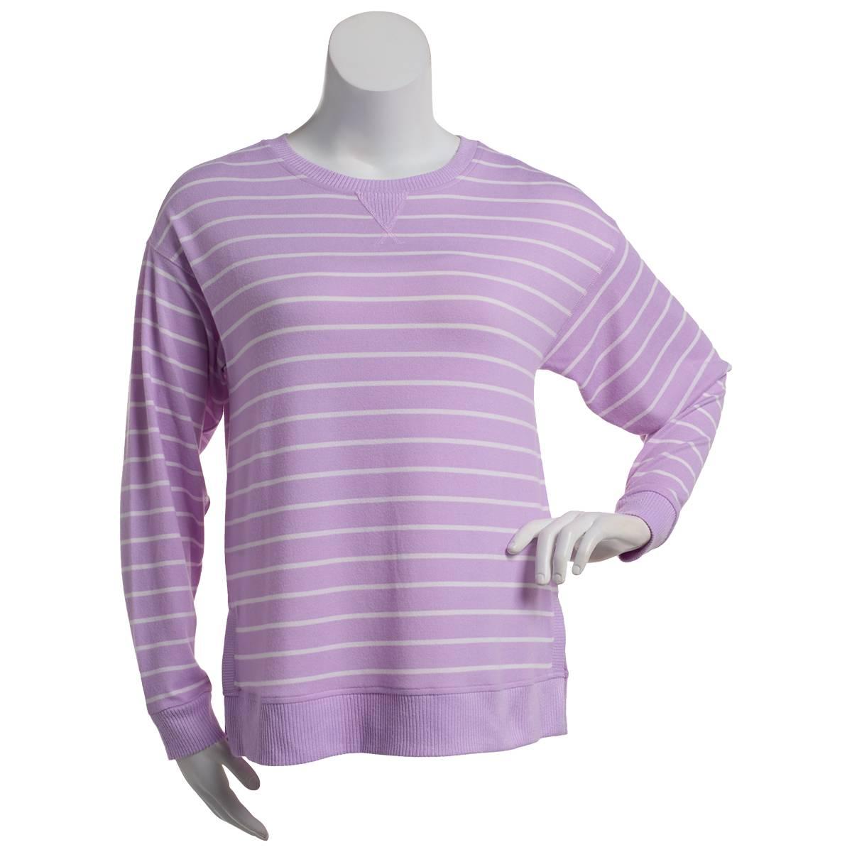 Click here for Womens Emily Daniels Long Sleeve Stripe Hacci Tee... prices