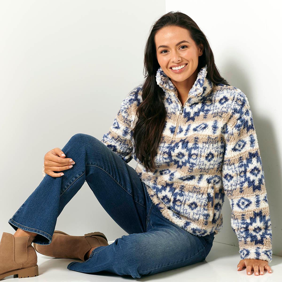 Click here for Plus Size Remi James Long Sleeve Double Sided Sher... prices