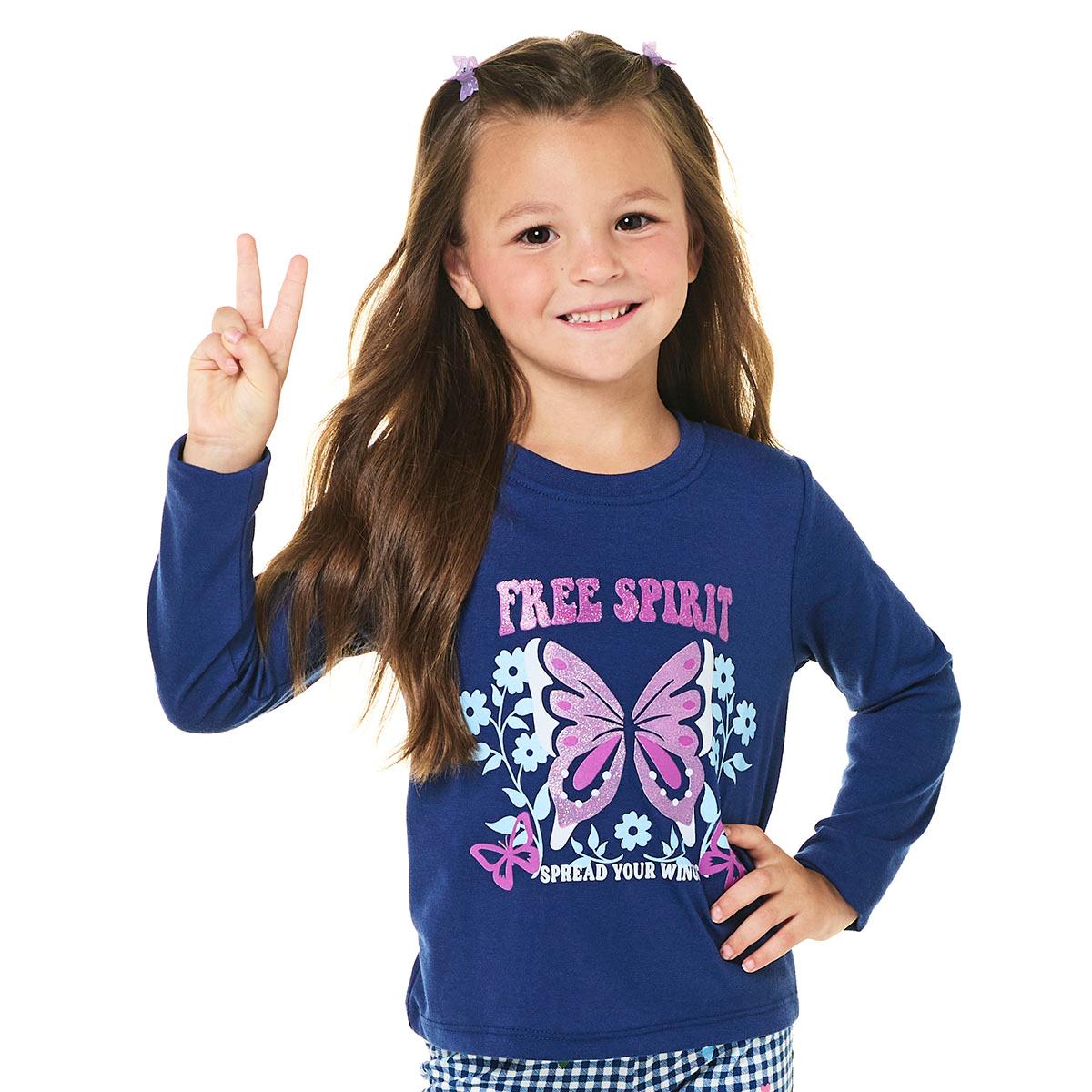 Click here for Toddler Girl Tales & Stories Free Spirit Long Slee... prices