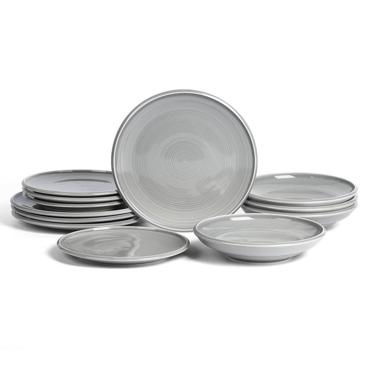 Earth & Clay Harmony 12 Pc. Dinnerware Set  Service for 4 - Gray