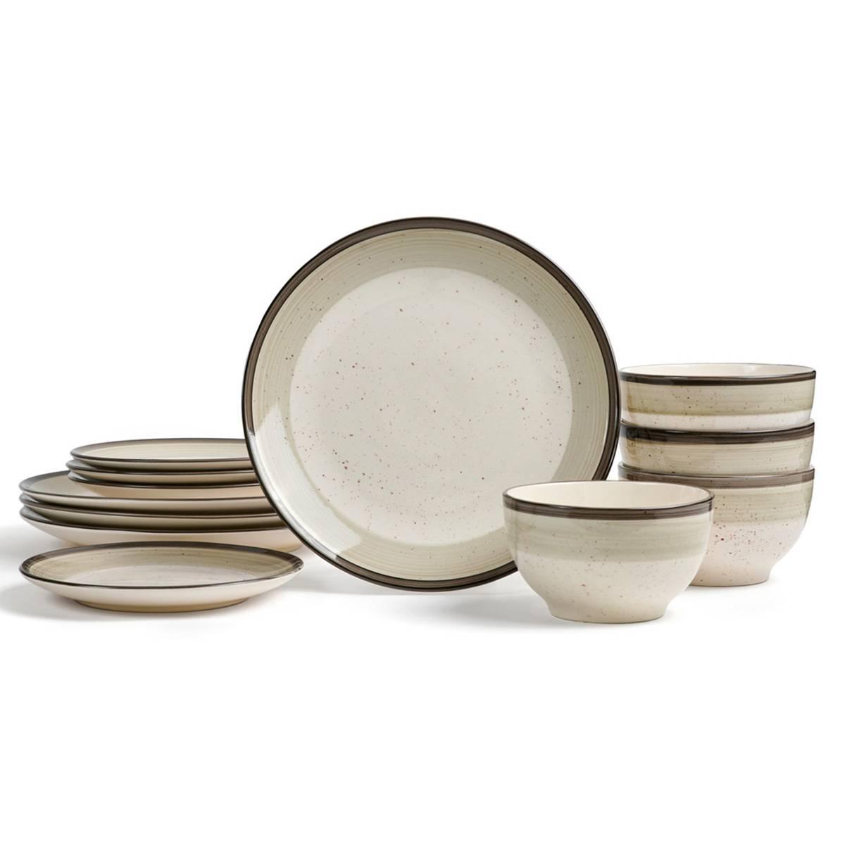 Earth & Clay Harlow 12 Pc. Dinnerware Set  Service for 4 - Beige