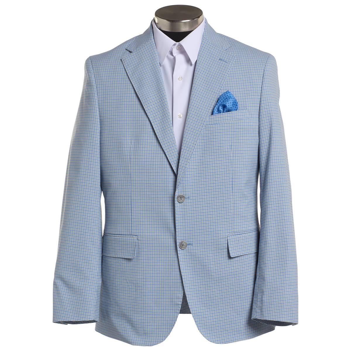 Click here for Mens Allyn St. George Blue Checkered Plaid Sport C... prices