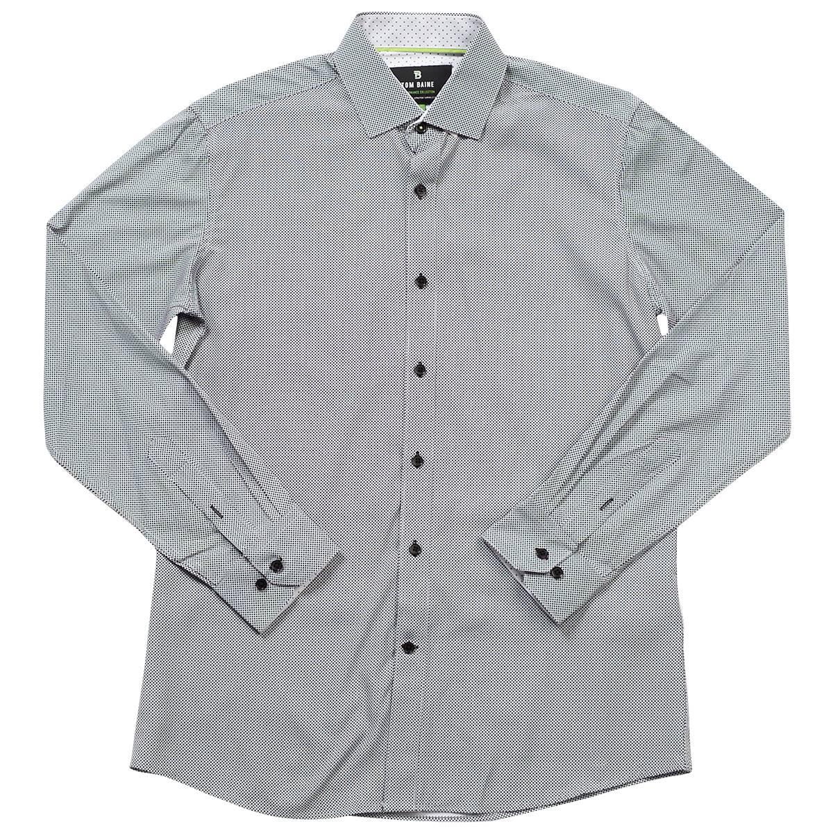 Click here for Mens Tom Baine Silver Dot Slim Fit Dress Shirt - S... prices