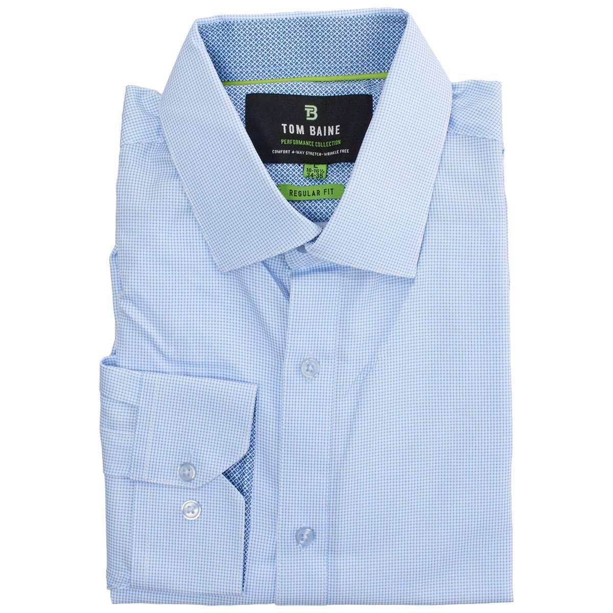 Click here for Mens Tom Baine Regular Fit Dress Shirt - Sky Blue... prices