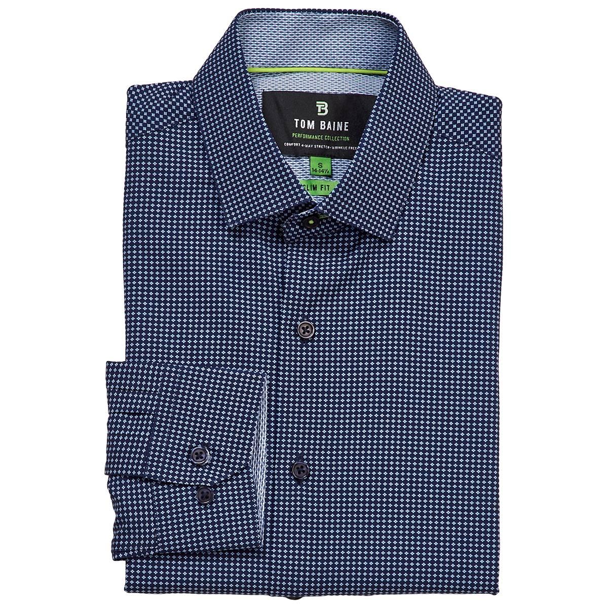 Click here for Mens Tom Baine Slim Fit Geometric Diamond Dress Sh... prices