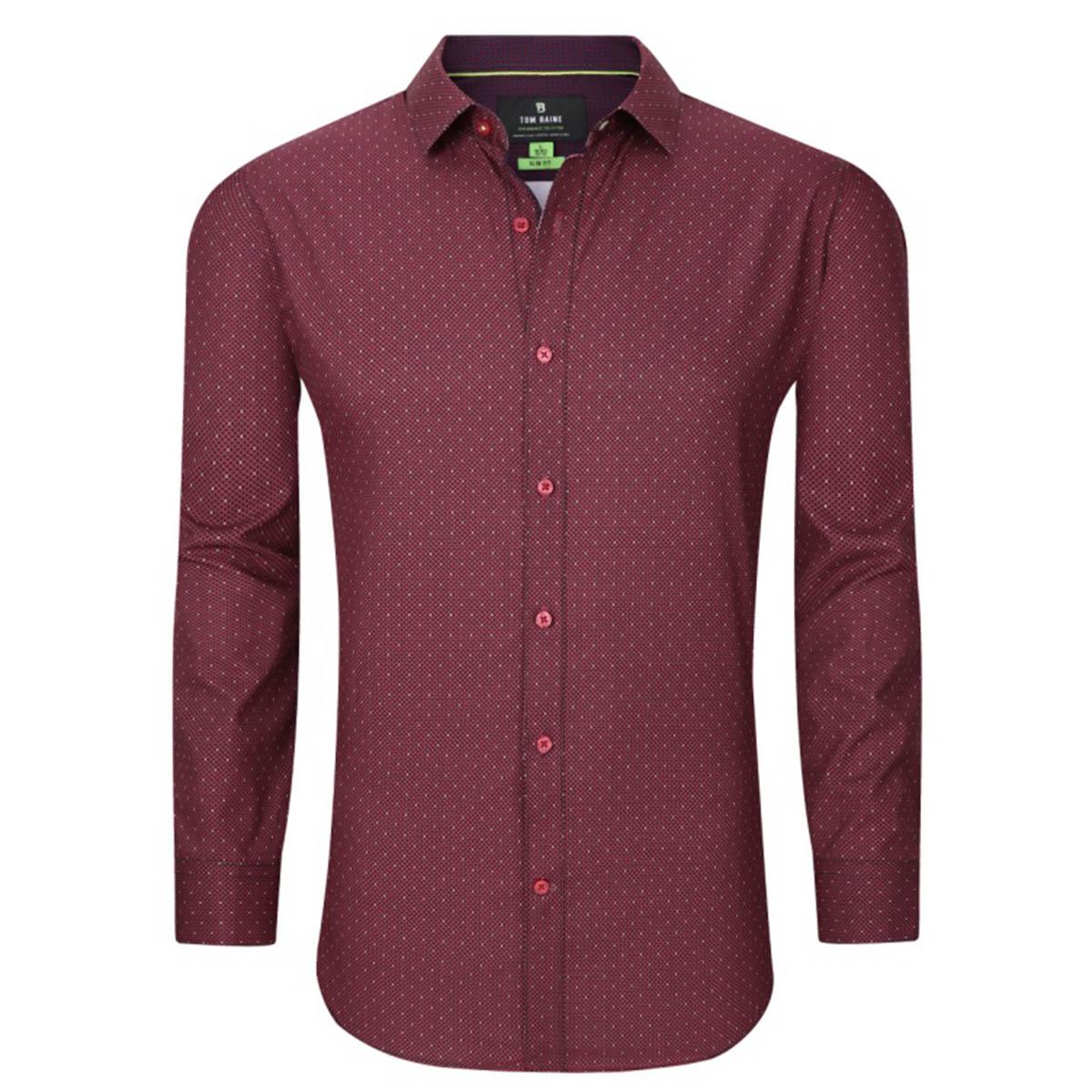 Click here for Mens Tom Baine Slim Fit Dot Performance Dress Shir... prices