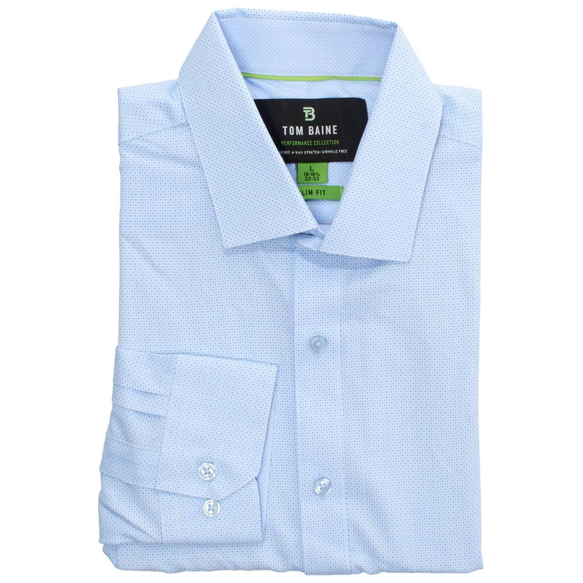 Click here for Mens Tom Baine Slim Fit Performance Dress Shirt -... prices