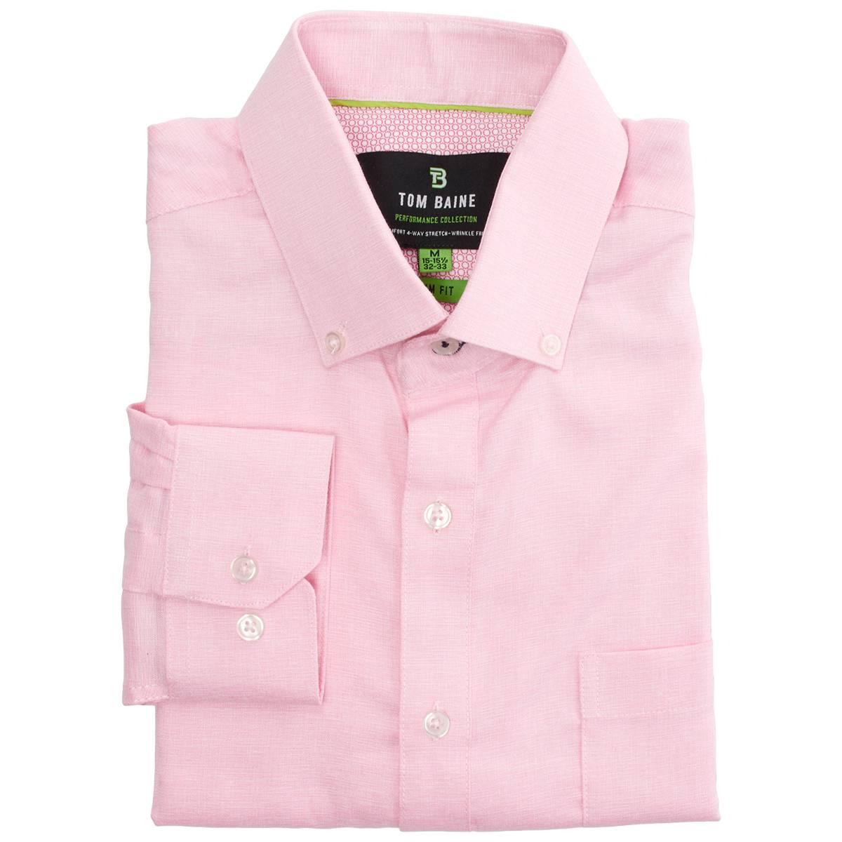 Click here for Mens Tom Baine Slim Fit Textured Dress Shirt - Pin... prices