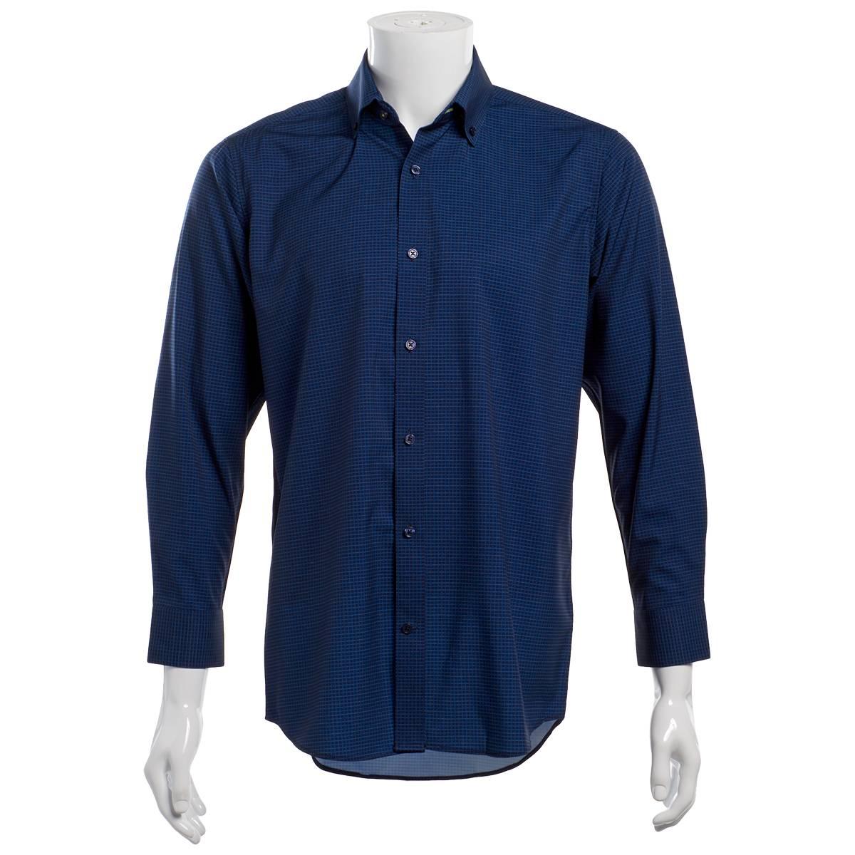 Click here for Mens Tom Baine Regular Fit Check Dress Shirt - Blu... prices