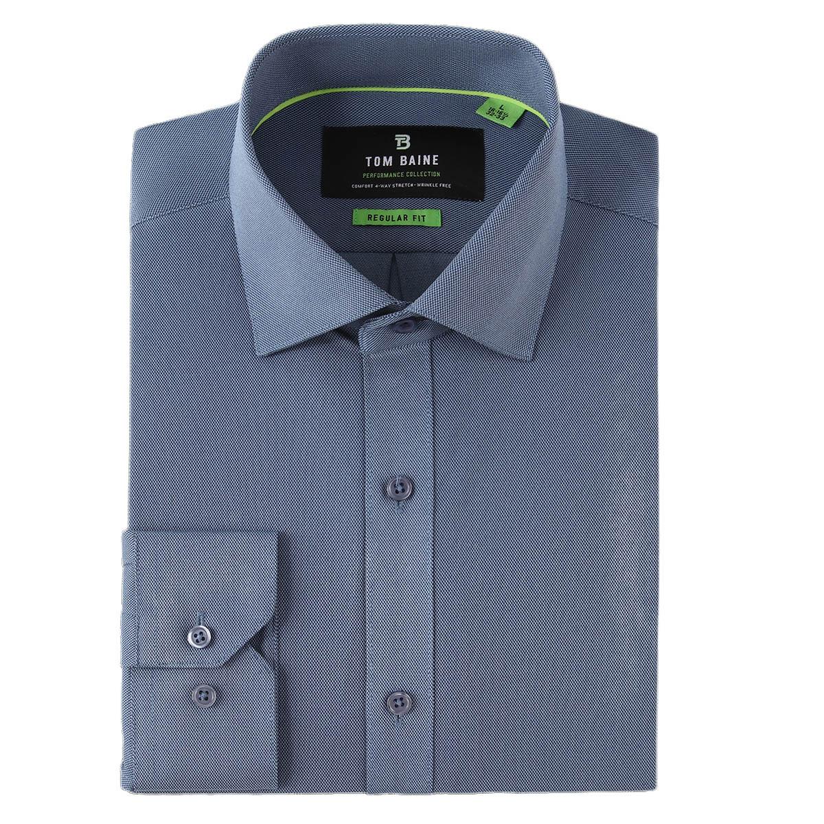Click here for Mens Tom Baine Regular Fit Textured Dress Shirt -... prices