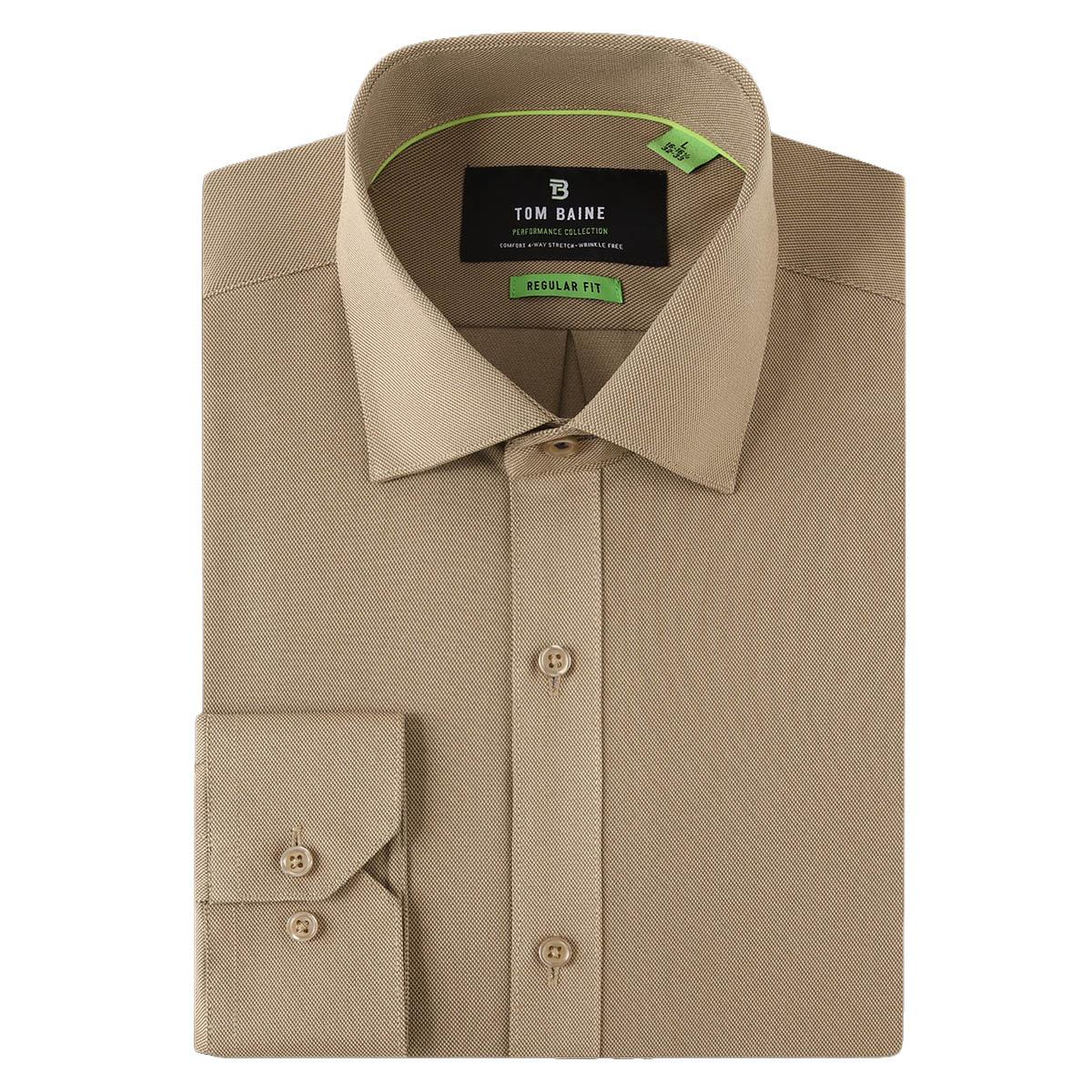 Click here for Mens Tom Baine Regular Fit Textured Dress Shirt -... prices
