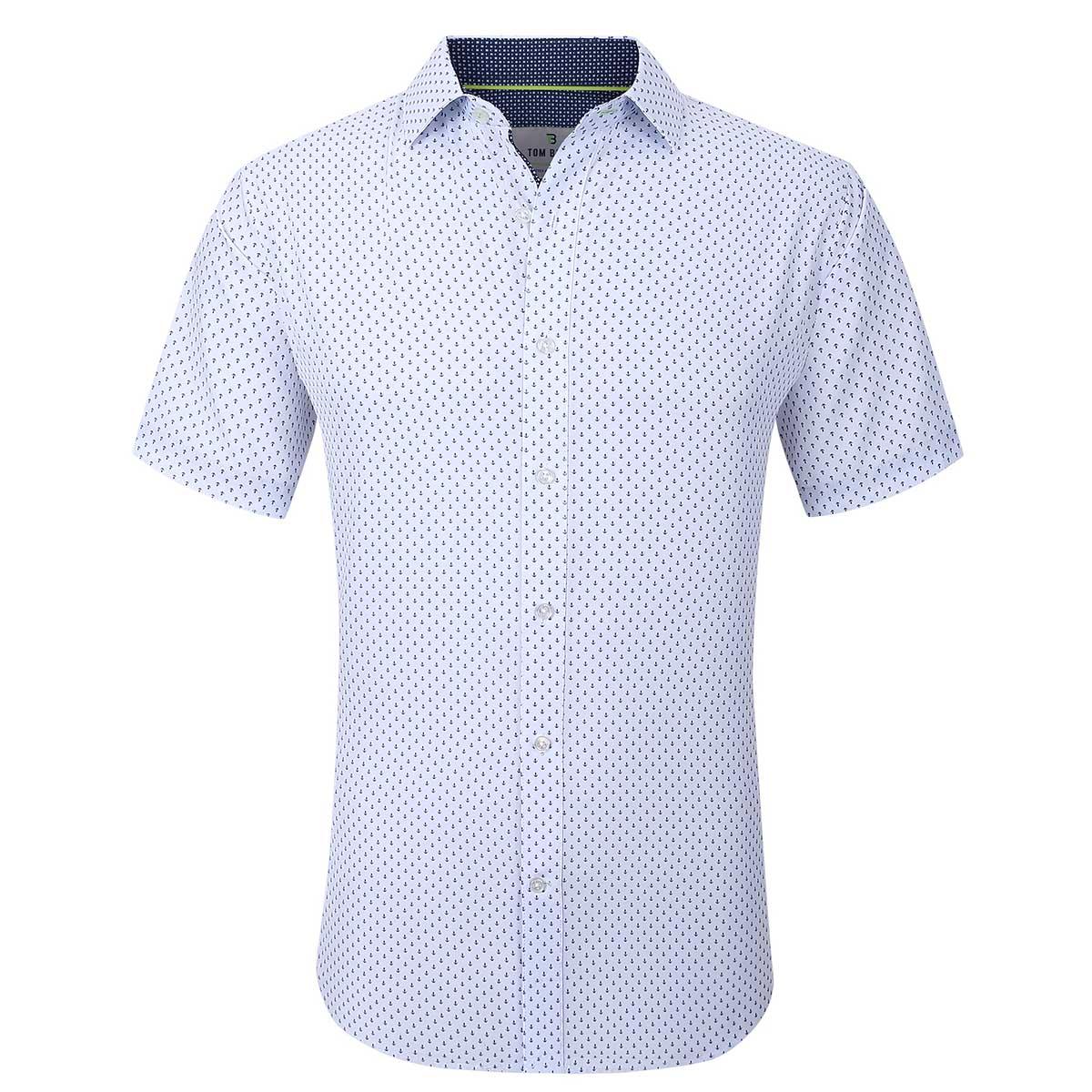 Click here for Mens Tom Baine Short Sleeve Slim Fit Dress Shirt -... prices